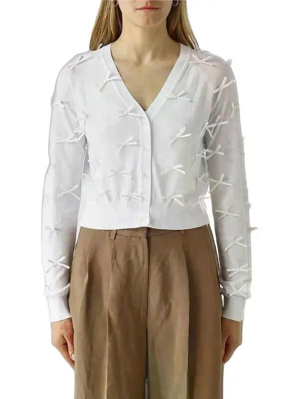 MEIMEIJ Bow-embellished Cardigan - White