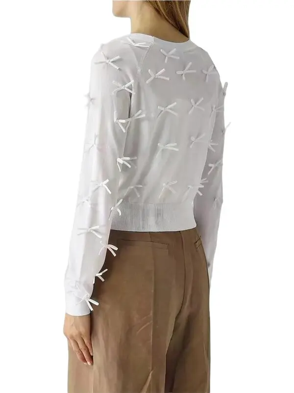 MEIMEIJ Bow-embellished Cardigan - White