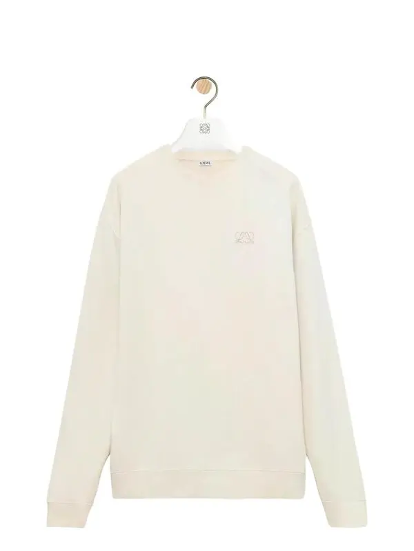 Loewe Anagram Embroidered Sweatshirt - Neutrals