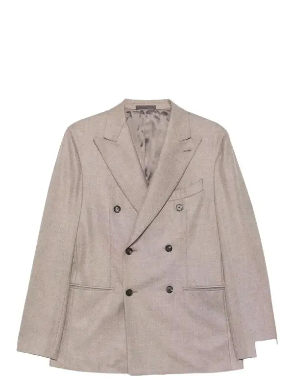 Caruso Aida Double-breasted Buttoned Blazer - Neutrals
