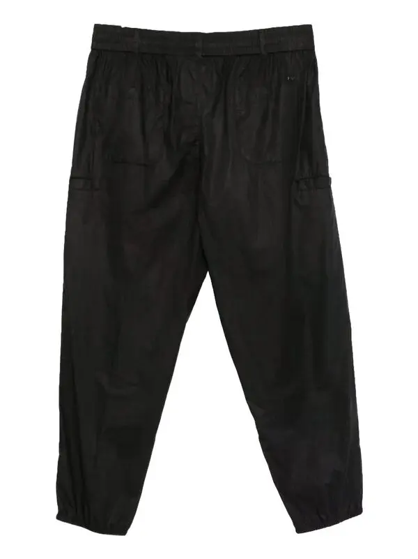Emporio Armani Elasticated Cargo Track Pants - Black