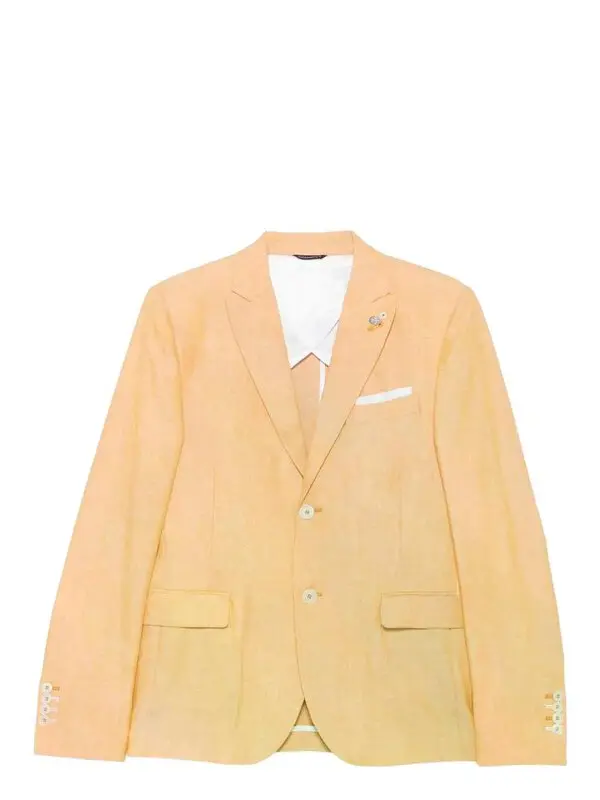 DANIELE ALESSANDRINI Notch-lapel Single-breasted Jacket - Orange