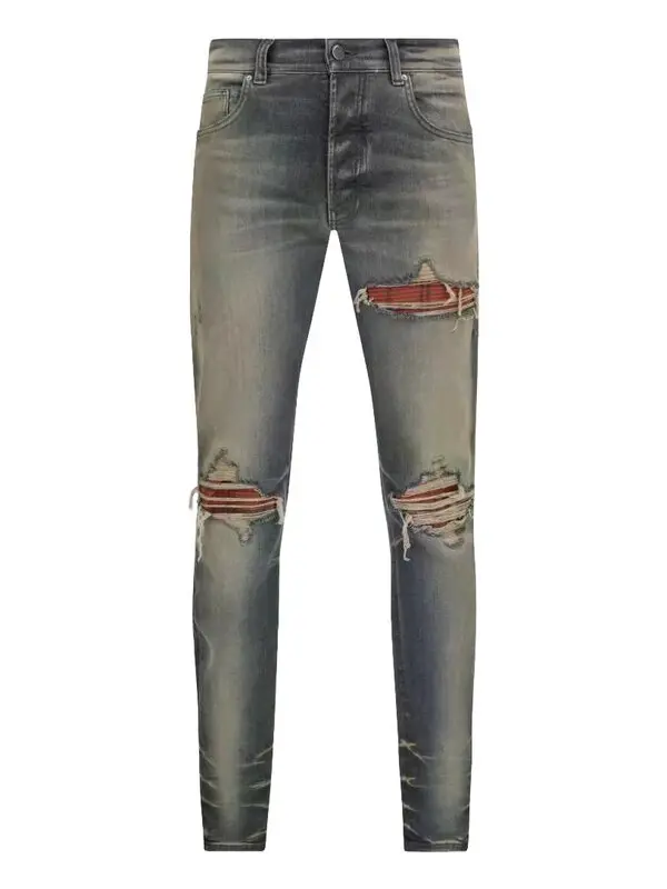 Amiri Flannel Mx1 Jeans - Grey