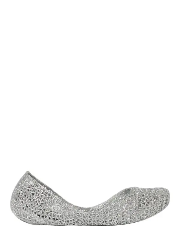 Melissa Campana Perforated Ballet Flats - Silver