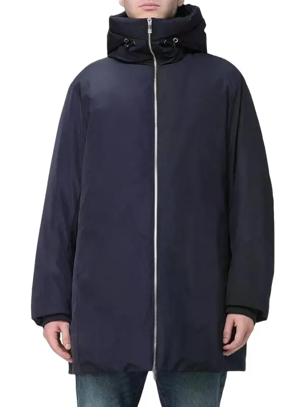 Emporio Armani Hooded Zip-up Parka - Blue