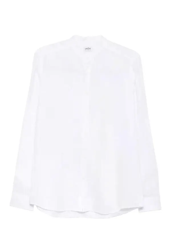 VELA SHOP Long-sleeve Buttoned Shirt - White