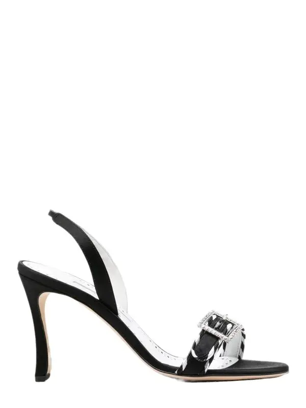 Manolo Blahnik Sumbasan Slingback Sandals - Black