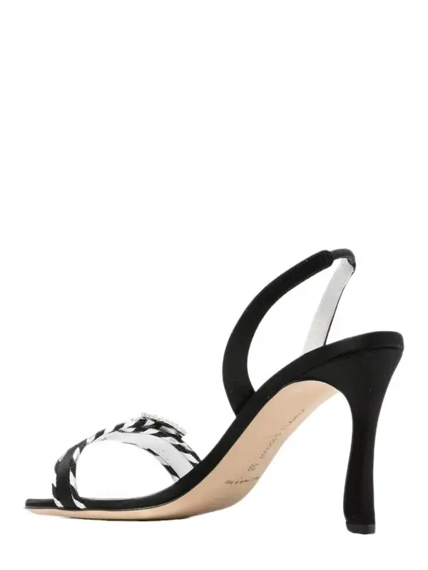 Manolo Blahnik Sumbasan Slingback Sandals - Black