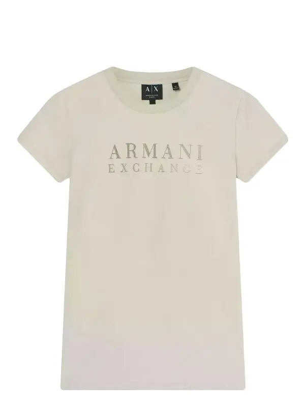 Armani Exchange Logo Print Crewneck T-shirt - Neutrals