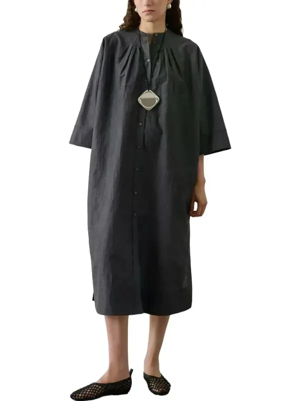 Soeur Hosta Belted Midi Dress - Grey