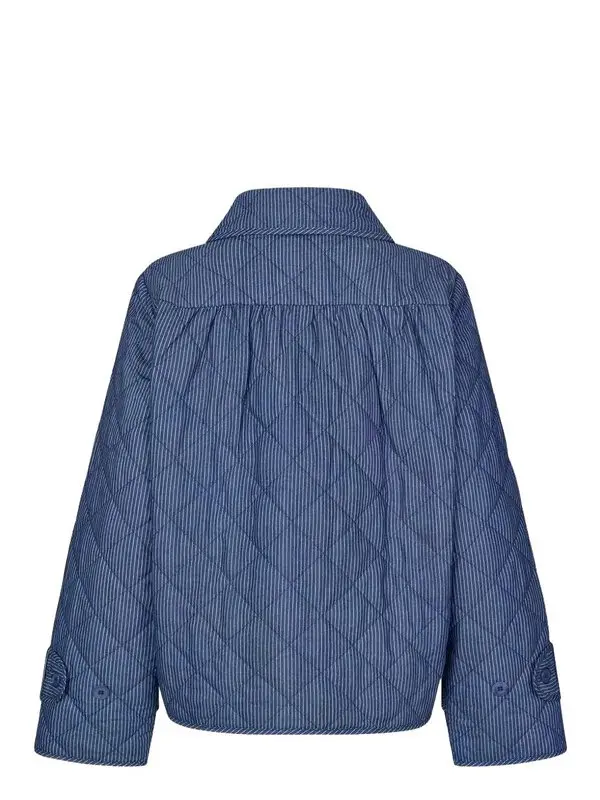 LOLLYS LAUNDRY Viola Pinstripe Quilted Jacket - Blue