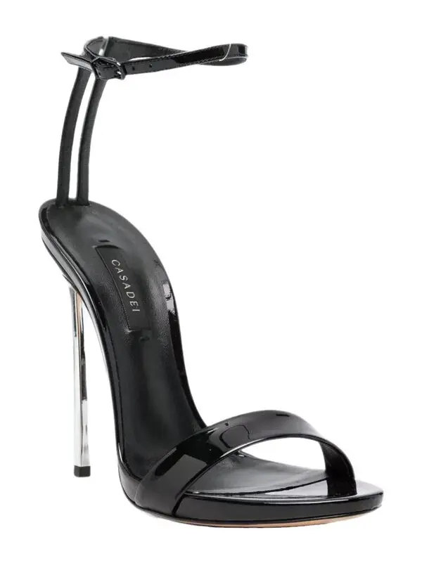 Casadei Blade Leather Sandals - Black