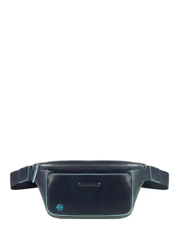 PIQUADRO Leather Belt Bag - Blue