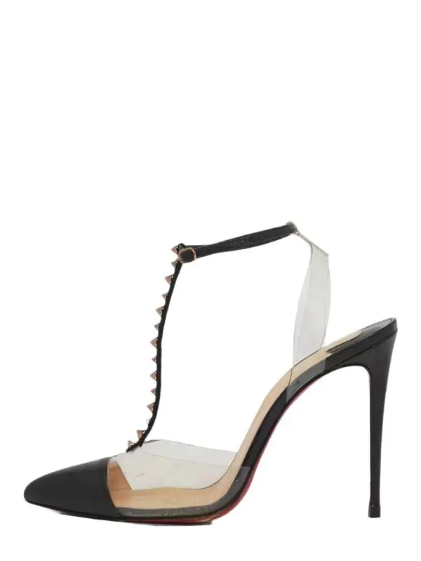 CHRISTIAN LOUBOUTIN Spiked T-strap Stiletto Pumps - Black