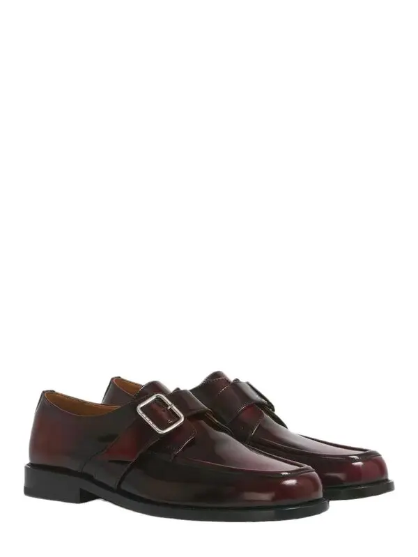 Marni Burgundy Shaded Leather Bambi Buckle Loafers - Red