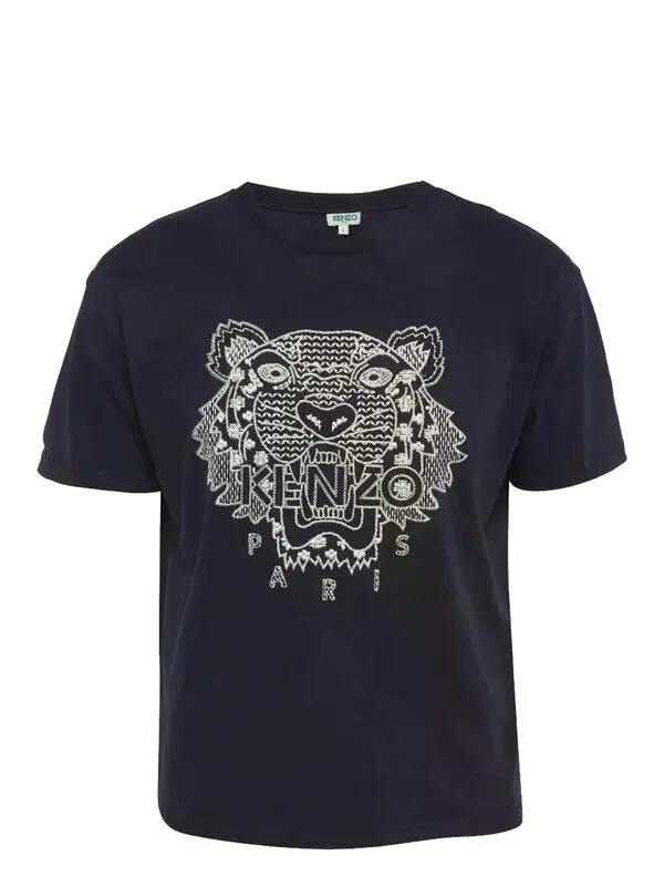 Kenzo Logo-embroidered T-shirt - Blue