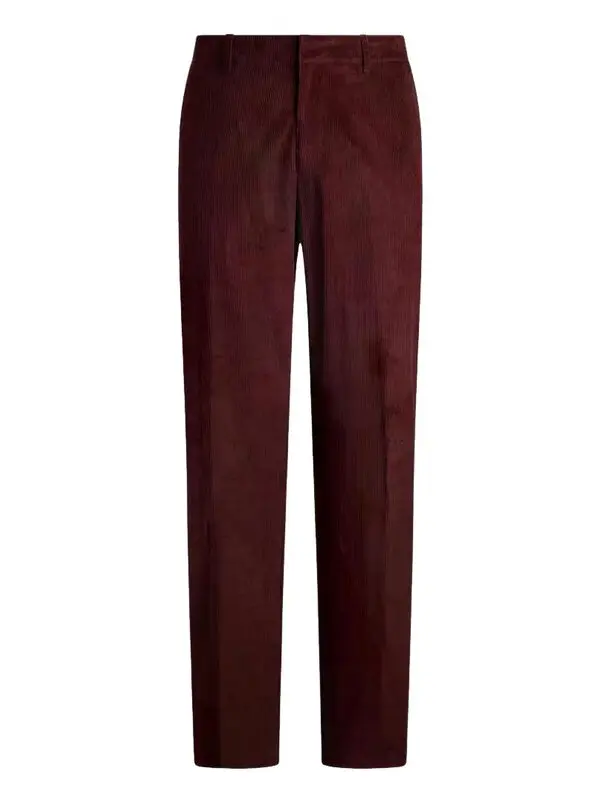 Etro Stretch-cotton Corduroy Trousers - Red
