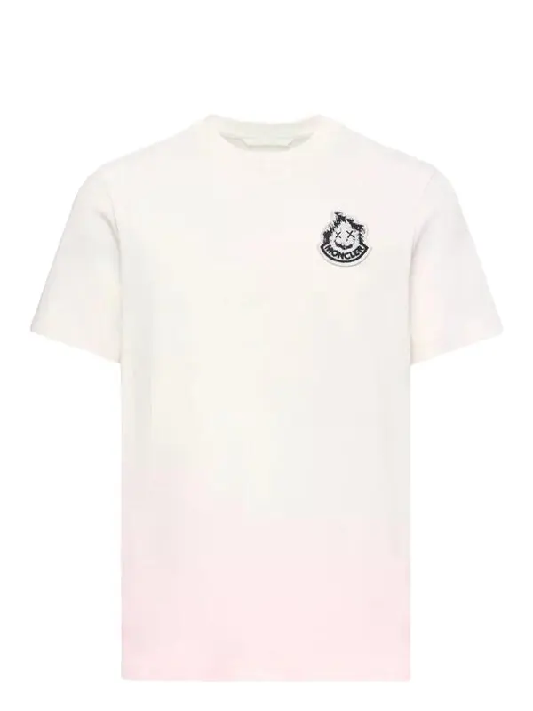 Moncler Logo Cotton T-shirt - Neutrals
