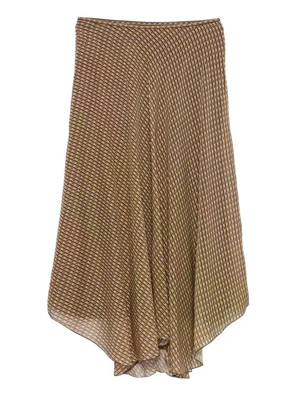 SIR. Cooper Geometric Pattern Maxi Skirt - Brown