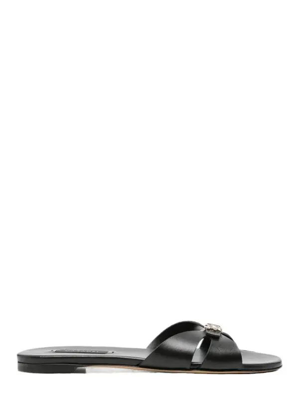 Casadei Logo-plaque Sandals - Black
