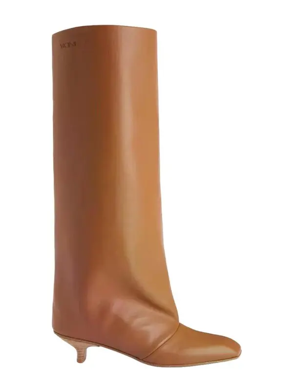 GIUSEPPE ZANOTTI Pointed-toe Knee-high Leather Boots - Brown