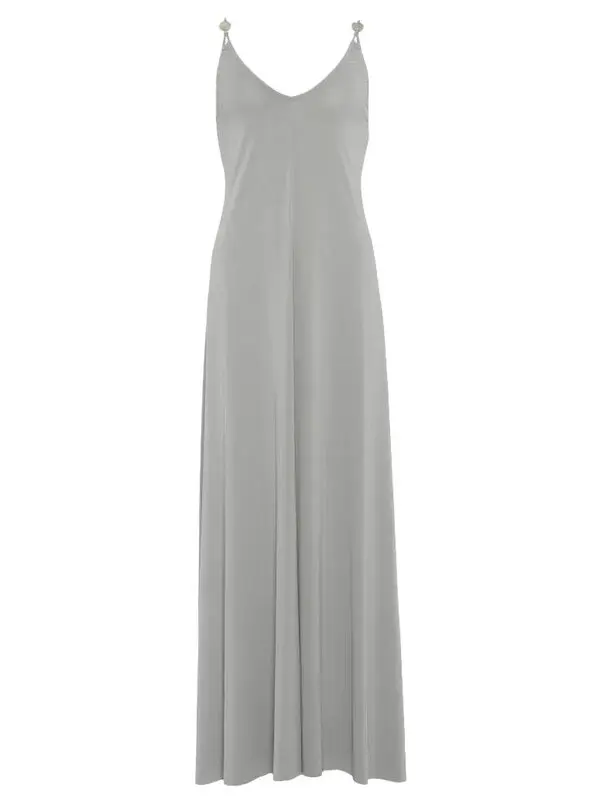 ERES Sculptural Bead-embellished Maxi Dress - Grey