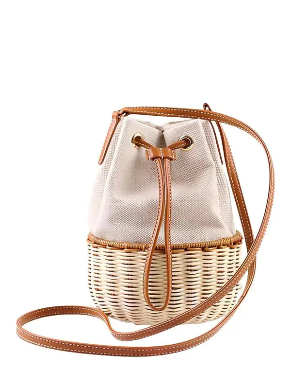 Rodo Adria Wicker Bucket Bag - Brown