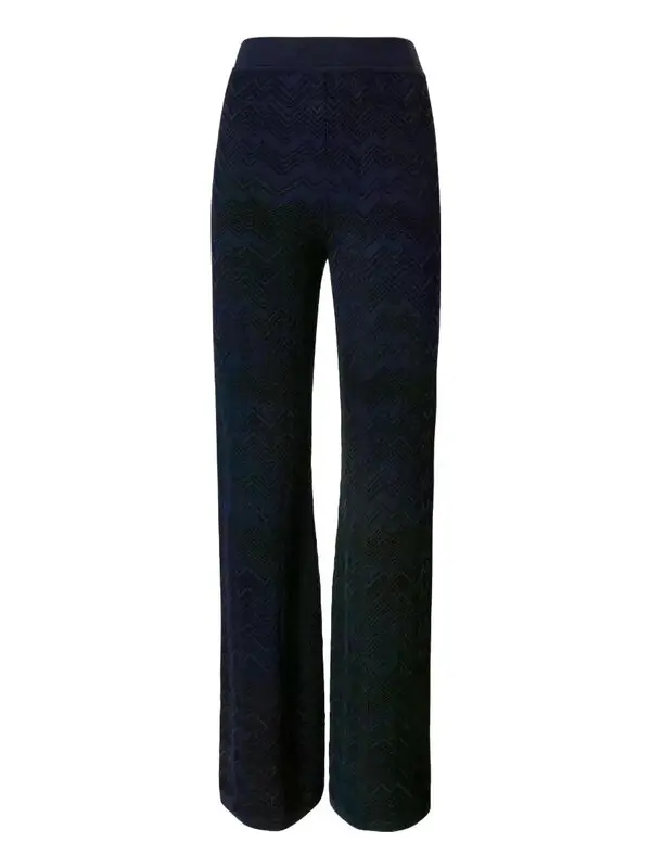 Missoni Zigzag Knit Trousers - Blue
