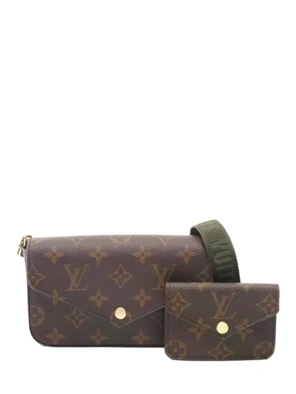 LOUIS VUITTON Felicie Monogram Canvas Cross Body Bag - Brown