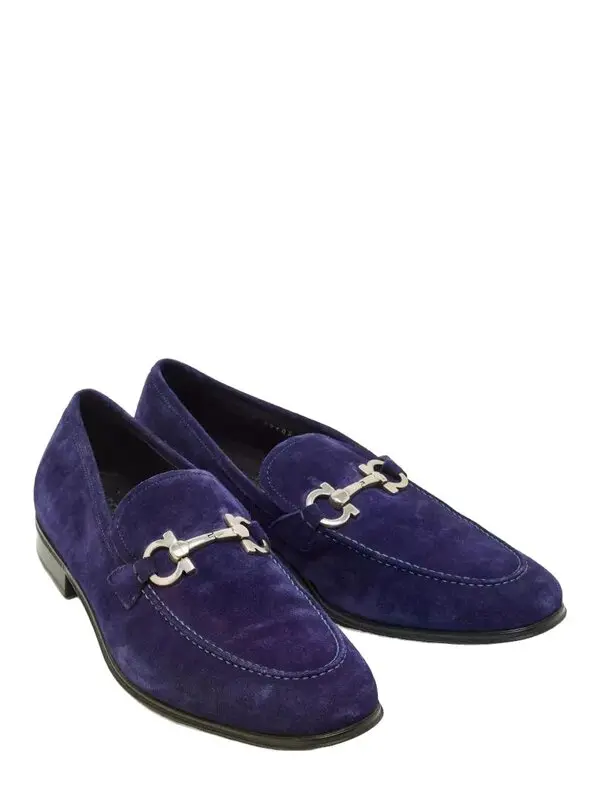 FERRAGAMO Gancini Loafers - Blue