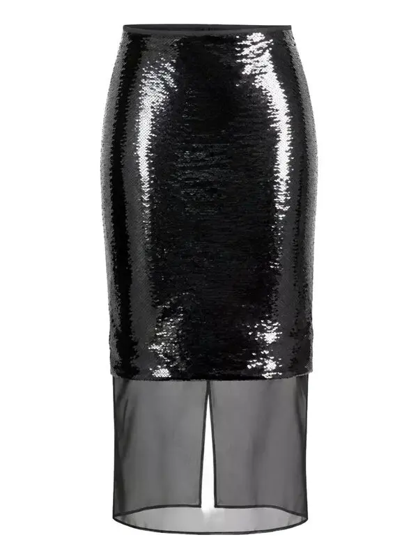 ESSE Luminessa Sequin-embellished Midi Skirt - Black