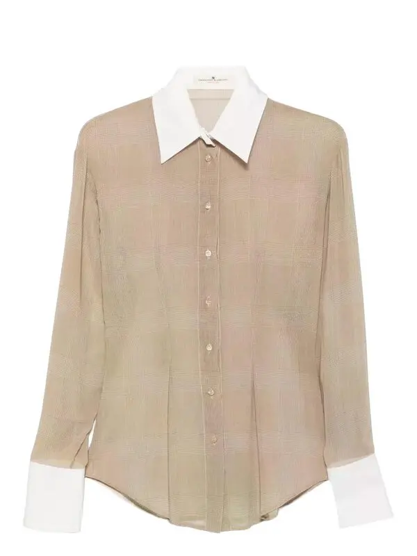 Ermanno Scervino Check-pattern Buttoned Shirt - Neutrals