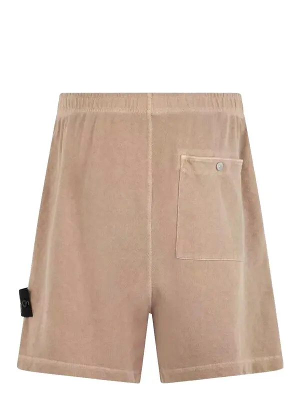 Stone Island Logo Patch Elasticated Waist Shorts - Neutrals