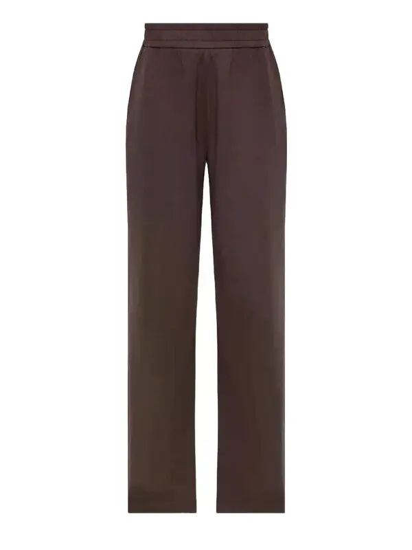 Moncler Logo Patch Track Pants - Brown