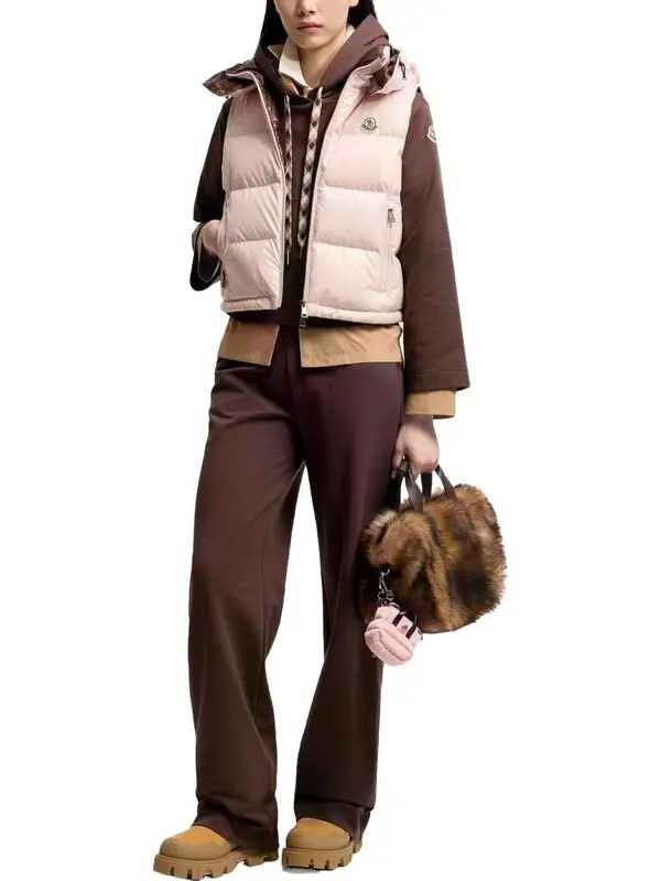 Moncler Logo Track Pants - Brown