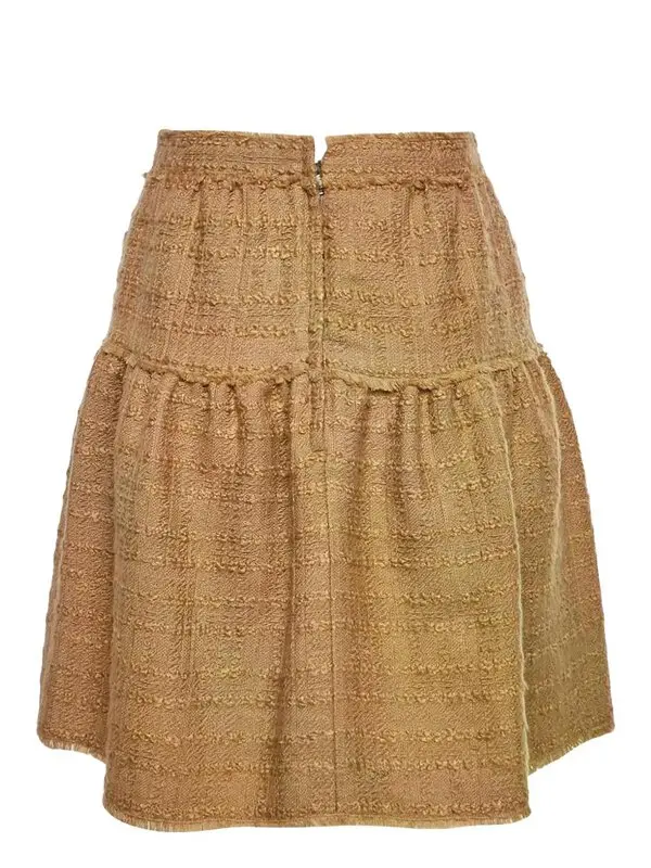 Dolce & Gabbana Zip-fastening Tweed Mini Skirt - Brown