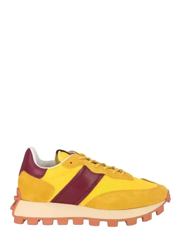 TOD'S Suede Panel Chunky Sole Sneakers - Yellow