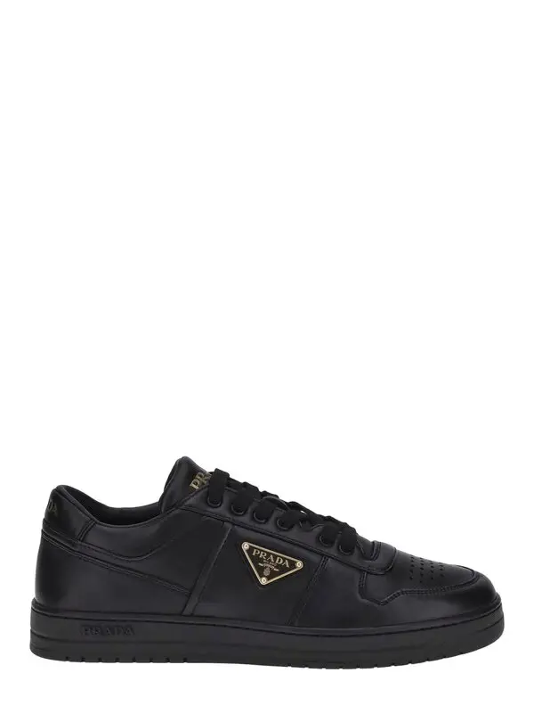 Prada Downtown Leather Sneakers - Black