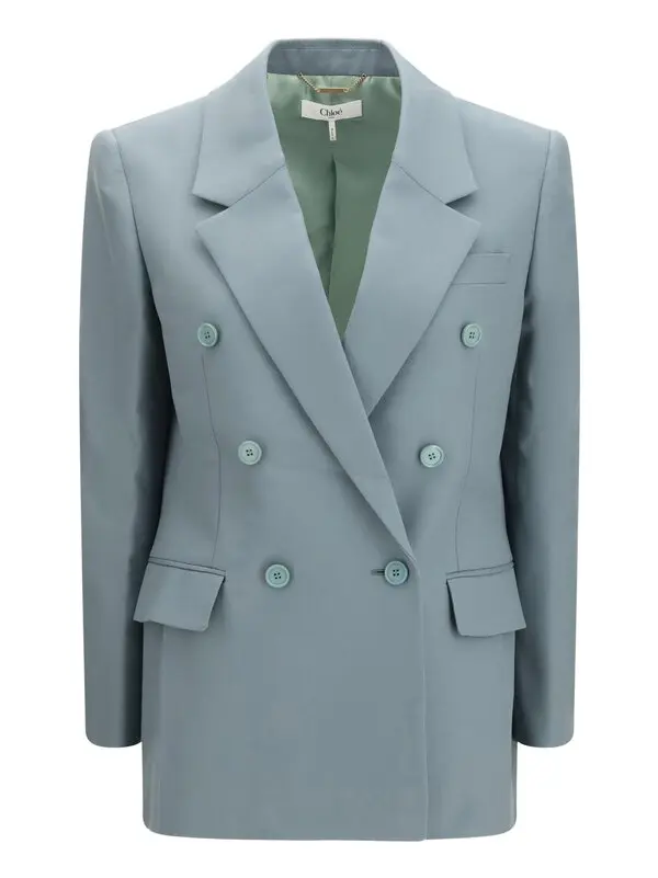 Chloé Double-breasted Tailored Blazer - Green