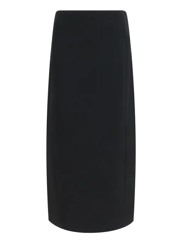 Khaite Lyle Skirt In Sculptural Japanese Crepe - Black