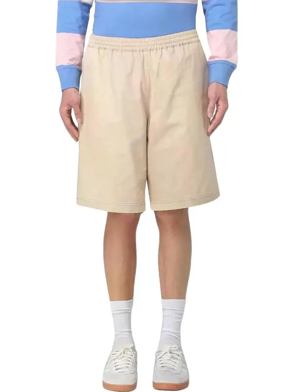 BONSAI Elasticated Waist Cotton Shorts - Neutrals