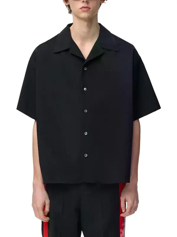 Loewe Double L Embroidery Slim-fit Shirt - Black