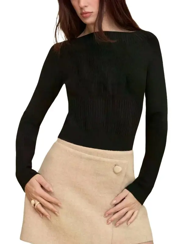 Cult Gaia Lottie Boat-neck Bodysuit - Black