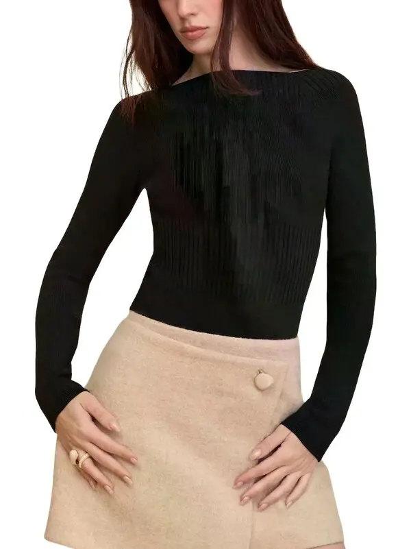 Cult Gaia Lottie Boat-neck Bodysuit - Black