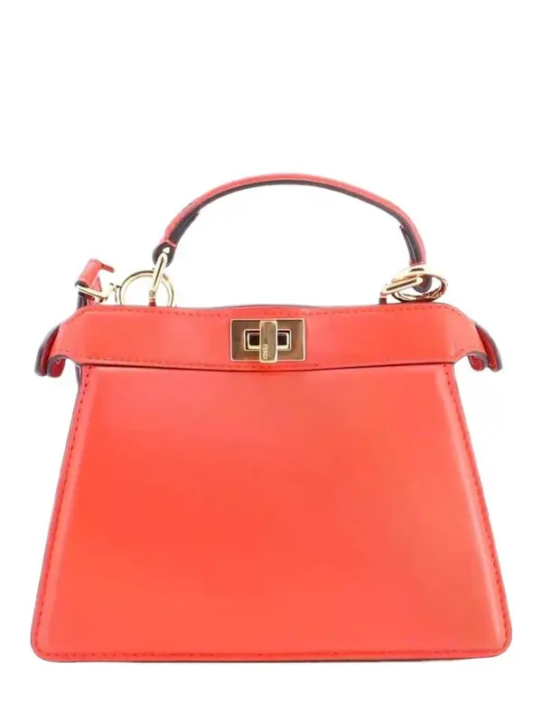 Fendi Peekaboo Iseeu Petite Leather Crossbody Bag - Red