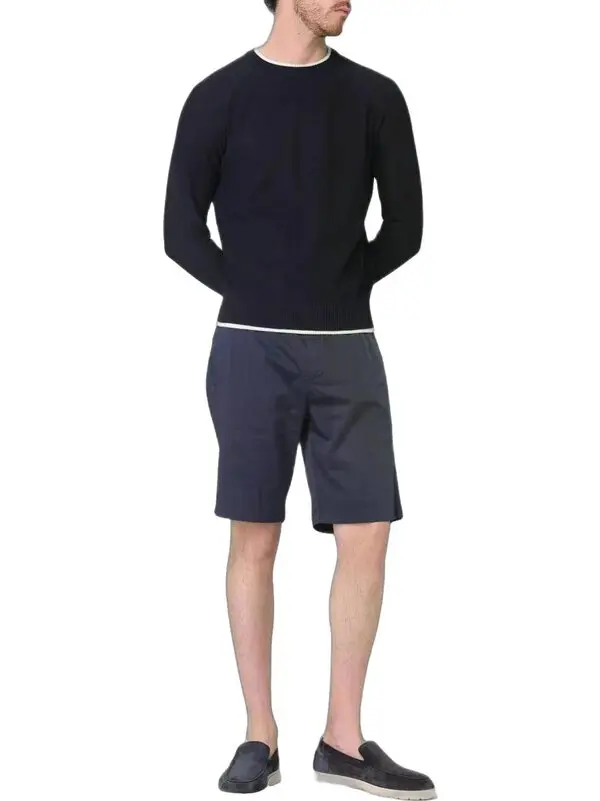Eleventy Raglan Sleeve Crew Neck Sweater - Blue