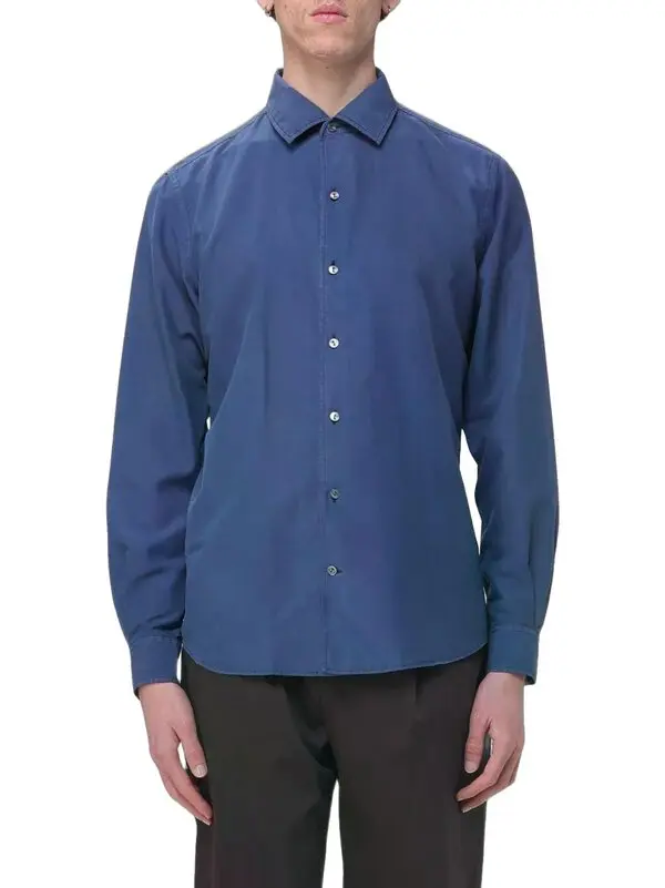 Agnona Long-sleeve Button-up Shirt - Blue