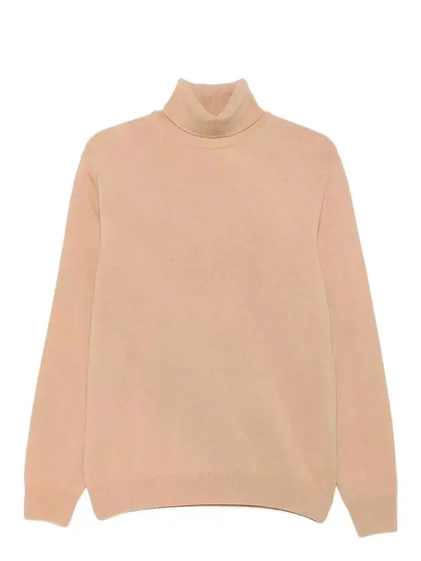 SERGIO MORETTI FIRENZE Beige Knitted Turtleneck Sweater - Neutrals