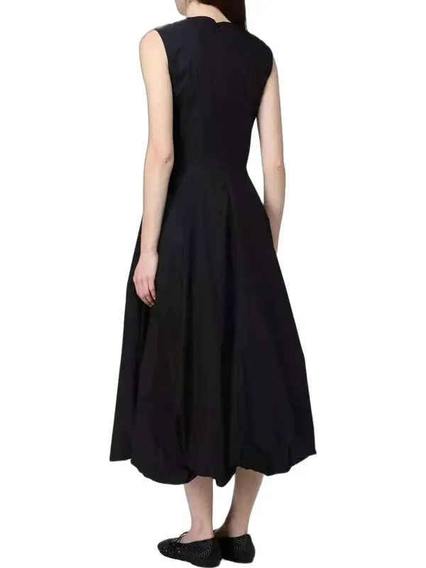 MEIMEIJ Sleeveless Bubble-hem Maxi Dress - Black