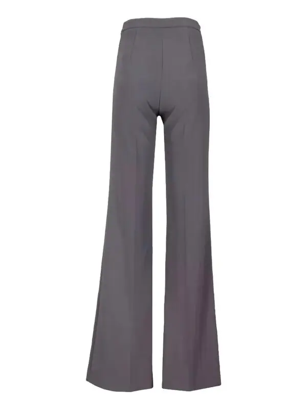 Elisabetta Franchi Logo Plaque Flared Trousers - Grey